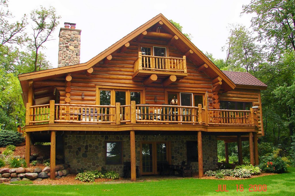 Majestic Log Homes | 763-263-3050 | Log Home Restoration, Log Mantels ...